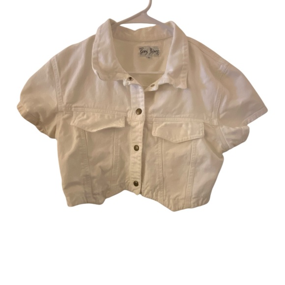 Paris Blues | Jackets & Coats | Paris Blues White Cropped Jean Jacket ...